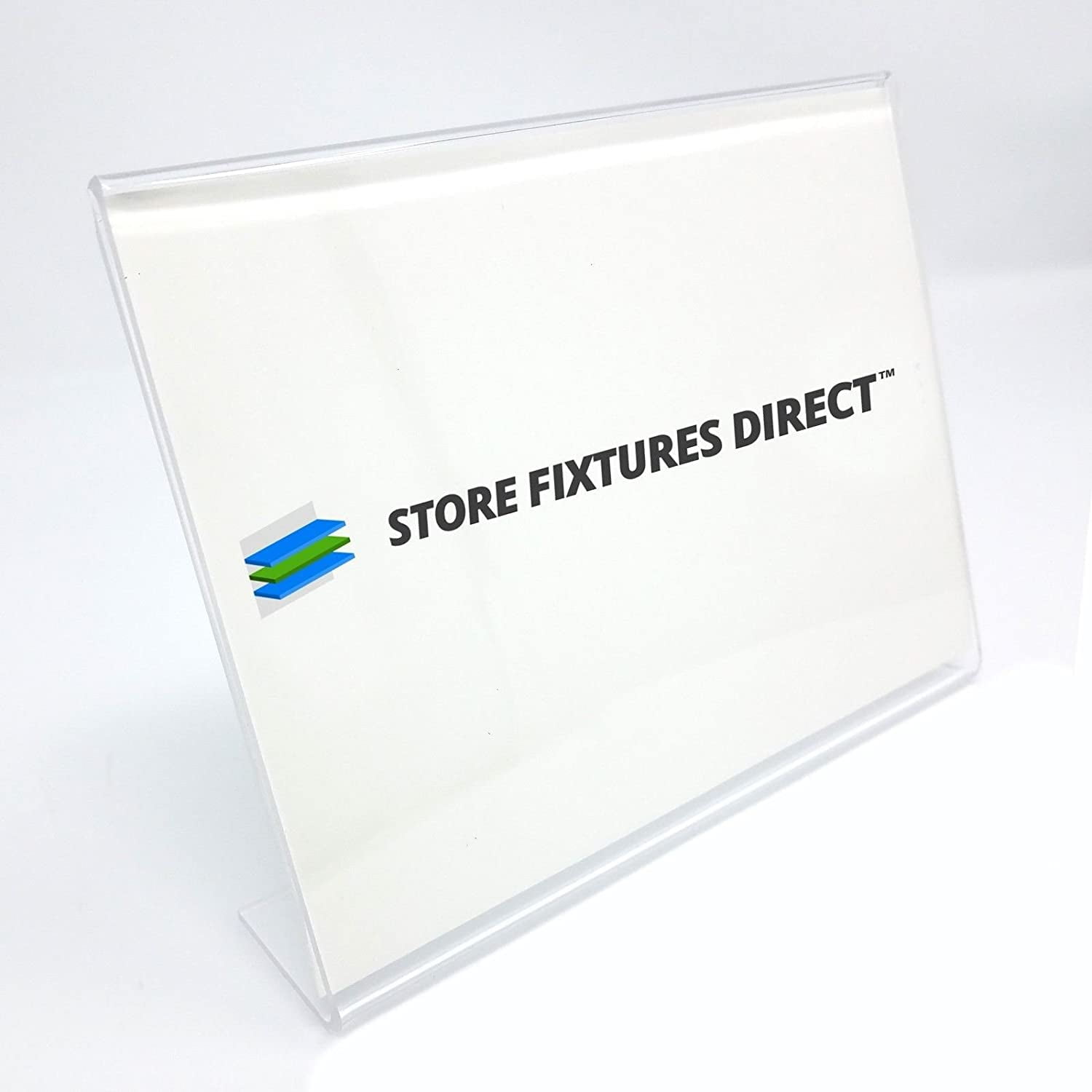 Medium Counter Top Acrylic Sign Holder - Horizontal L Shaped Card ...