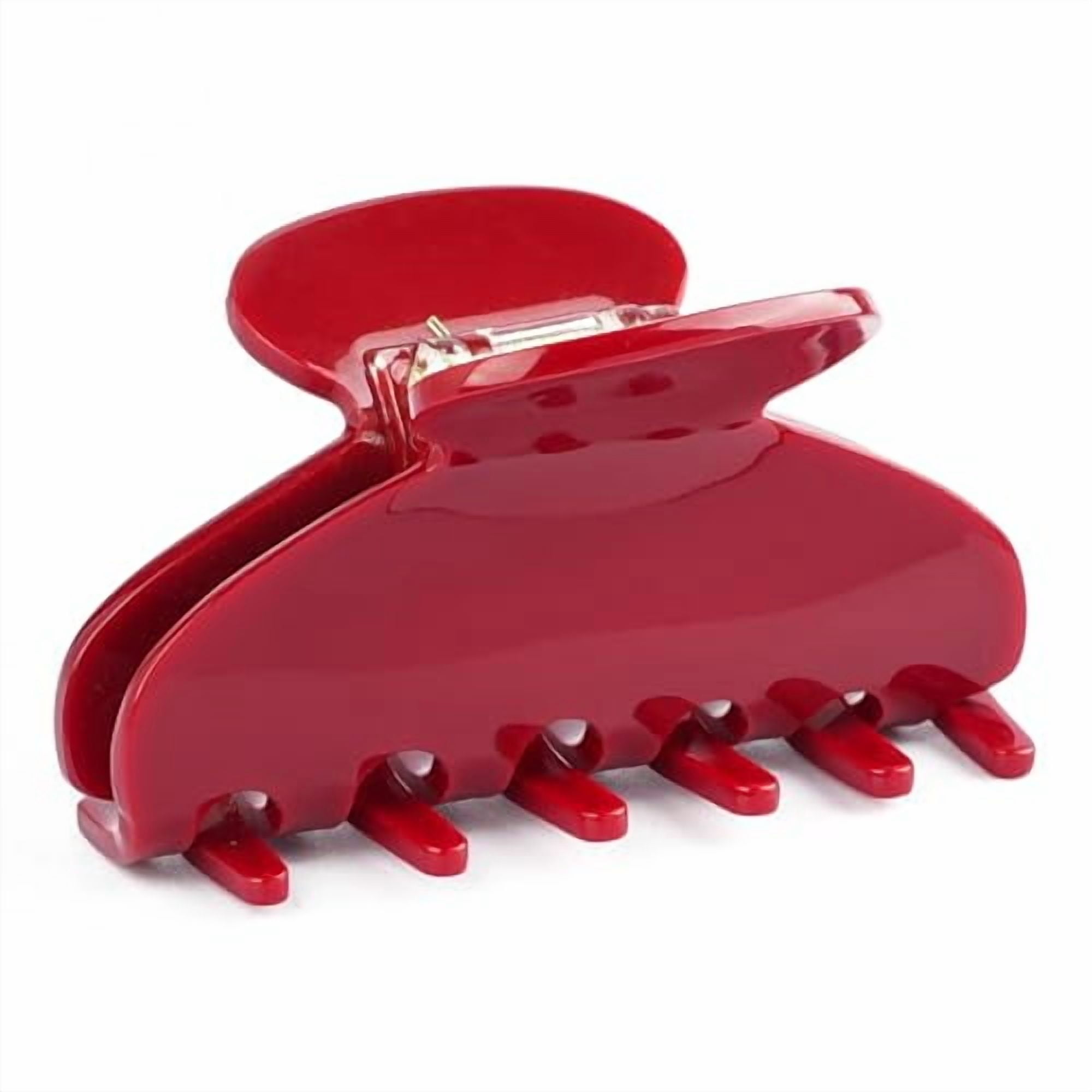 Medium Cute Acetate Hair Claw Clip for Women Girls, 3 Inch Cherry Red ...
