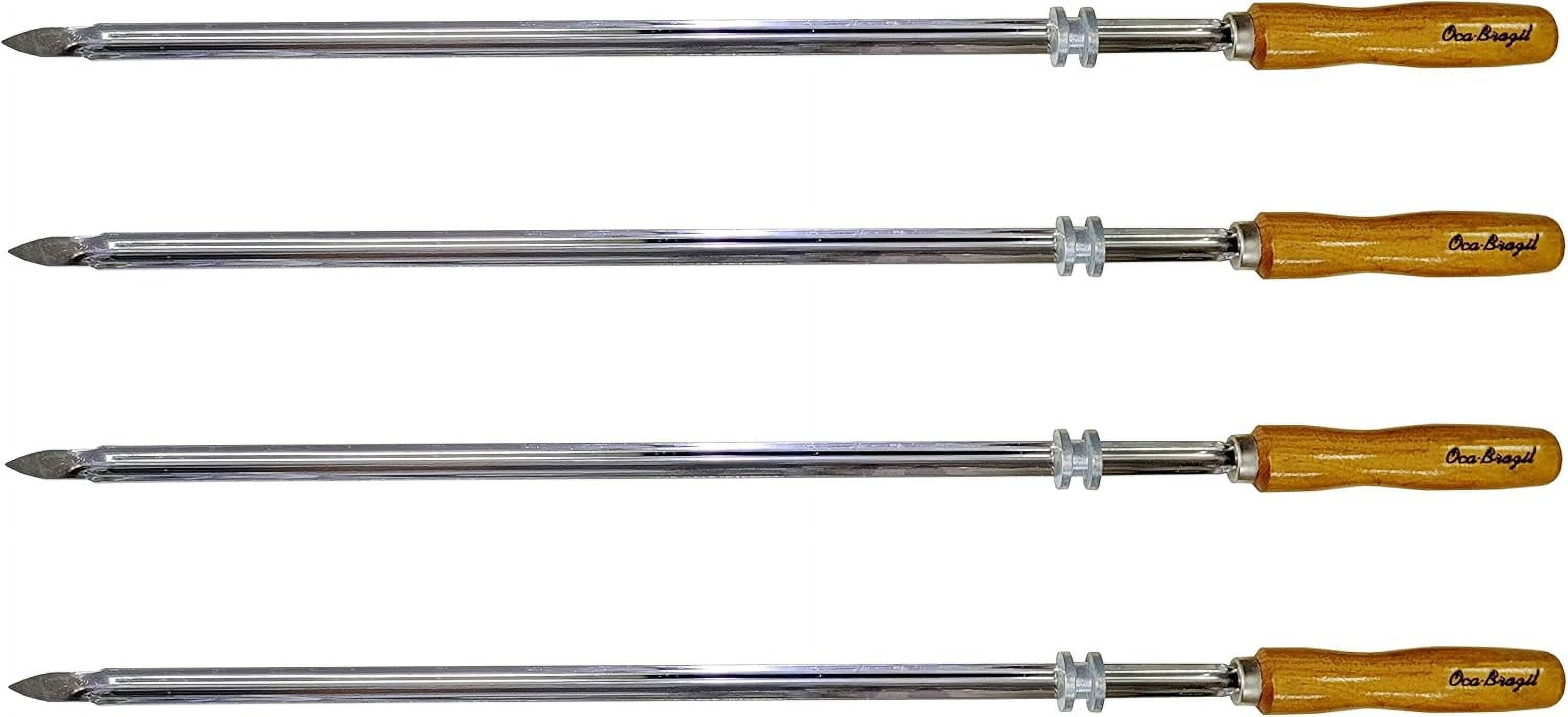 Medium Cuts - Set of 4 Brazilian Skewers for BBQ 28" - Professional ...