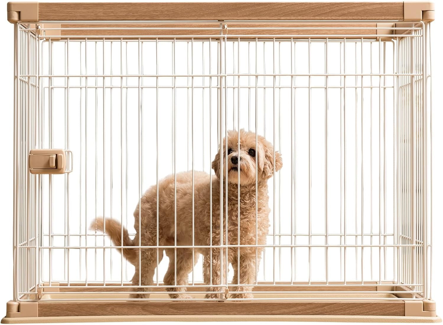 Medium Dog Crate, Dog Kennel Indoor with Sliding Door & Bottom Tray ...