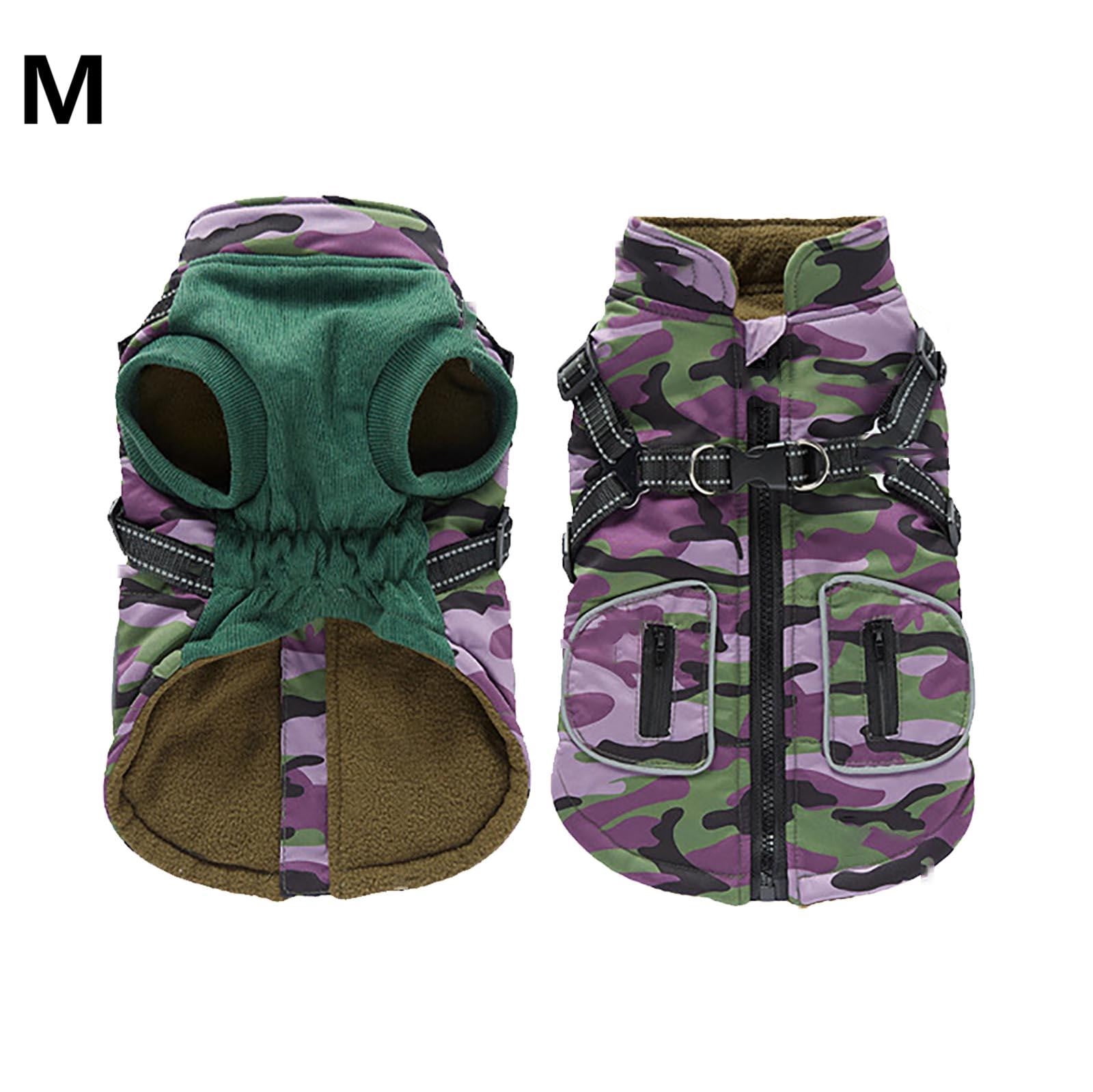 Medium Dog Fleece Vest Purple, 1 Pack Size M, Insulated Pet Snow Jacket ...