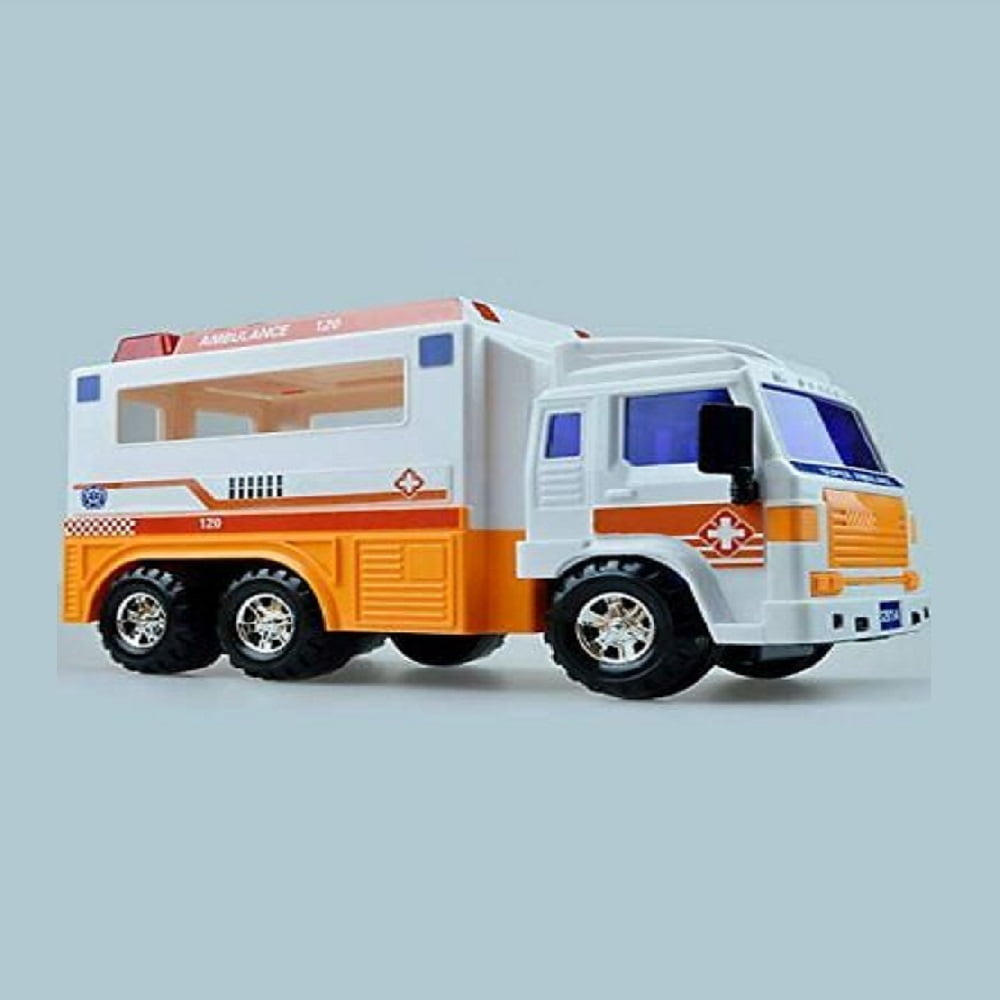Medium Duty Friction Powered 911 Ambulance Toy Truck - Walmart.com