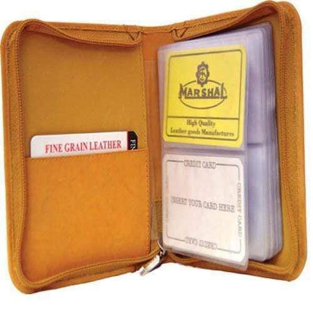 Medium Genuine Leather Zip Around Business Credit Card Holder 2670 CF ...