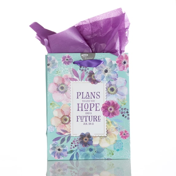 Medium Gift Bag: Plans Hope Future - Jeremiah 29:11 - Walmart.com