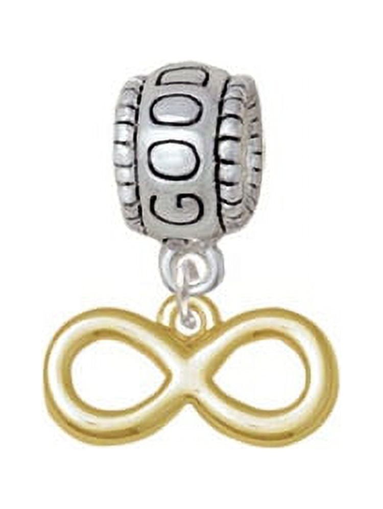 Medium Gold Tone Infinity Sign - Good Luck Charm Bead - Walmart.com