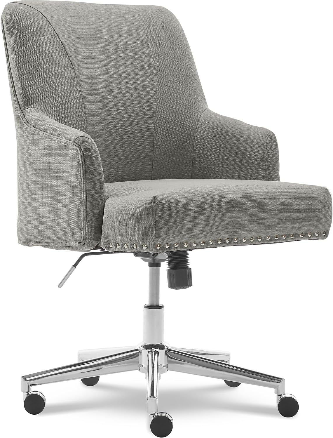 Medium Gray Home Office Chair - Ergonomic Mid-Back Design - Breathable ...