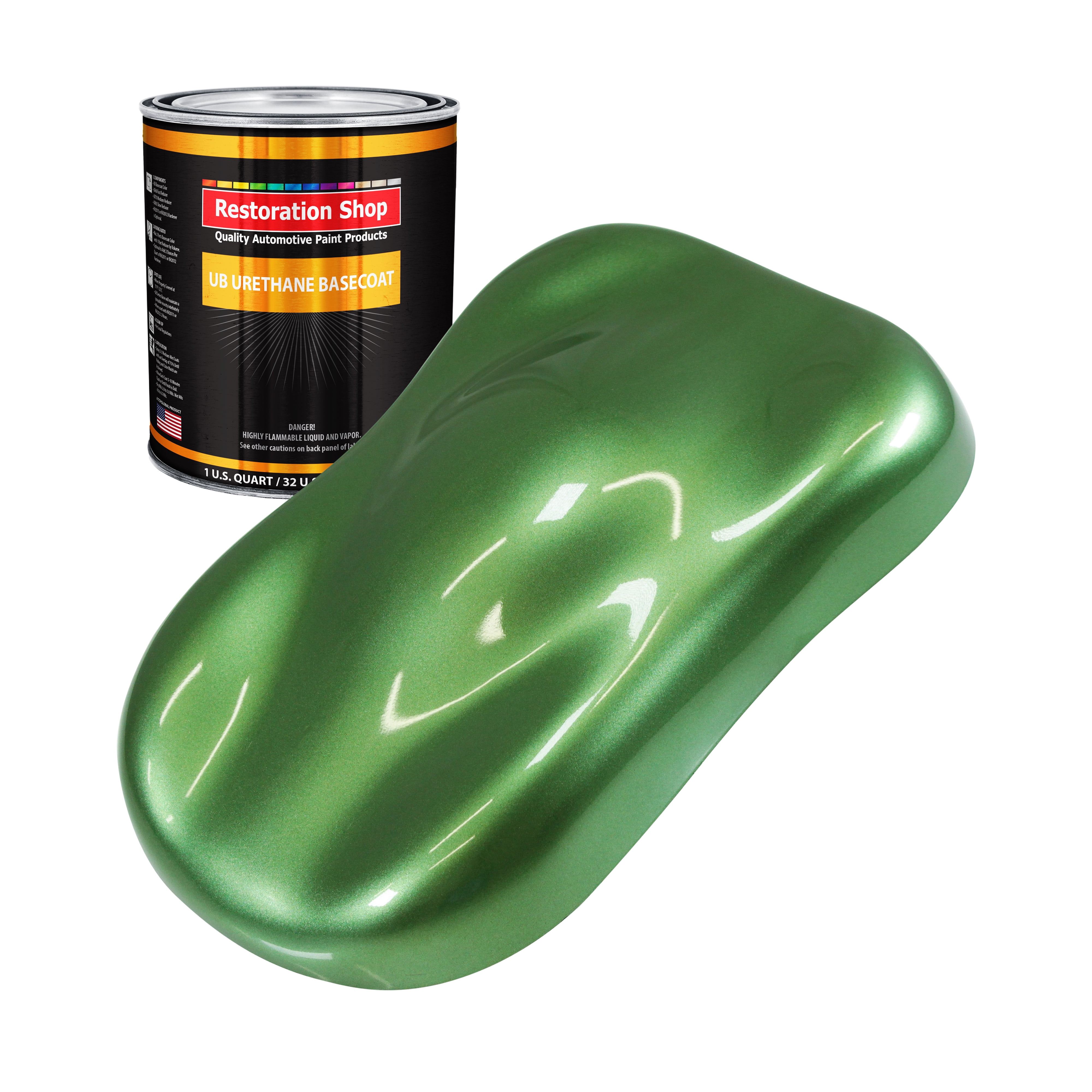 Medium Green Metallic 1 Quart URETHANE BASECOAT Car Auto Body Paint ...
