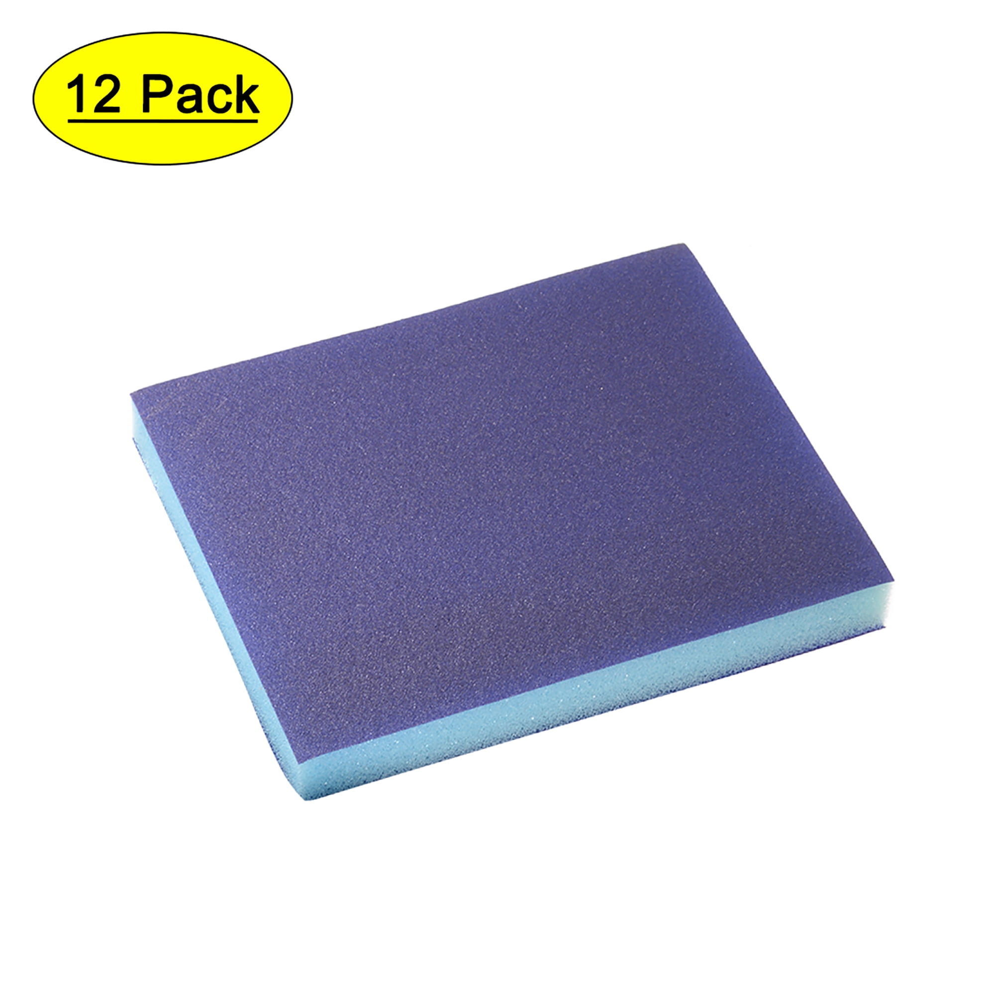 Medium Grit 220 Grit Sanding Block Pad 4.72" x 3.86" x 0.47" Size Blue ...