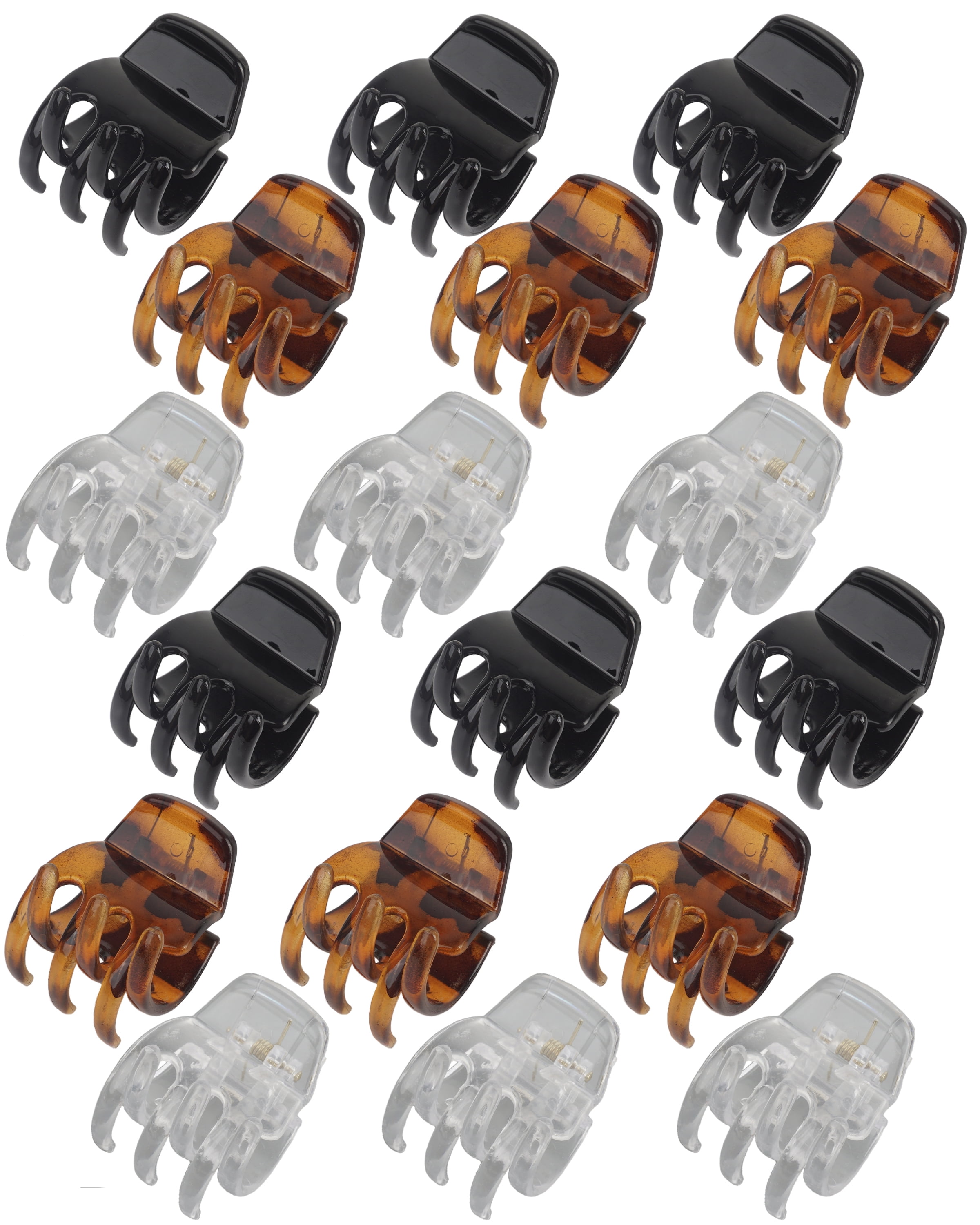 18 Pcs Medium Hair Claw Clips 1.38 Inch, Thick Plastic Grips, No-Slip ...