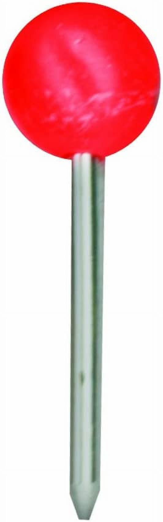 Medium Head Map Tacks, 3/8-Inch Shank, 3/16-Inch Head, Box of 100, Red ...