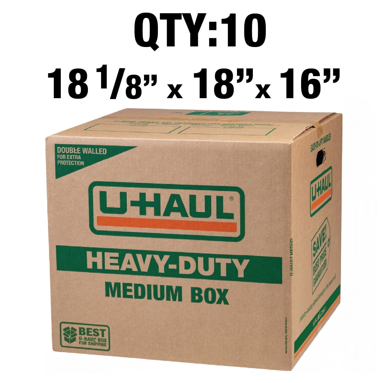 11-Piece Medium Heavy-Duty Double Wall Moving & Shipping Box - 18-1/8 ...