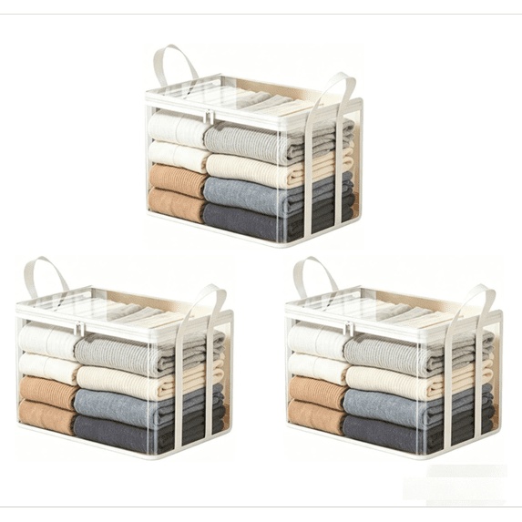 Medium Heavy-Duty Thick Plastic Clear Storage Bag for Moving & Closet ...