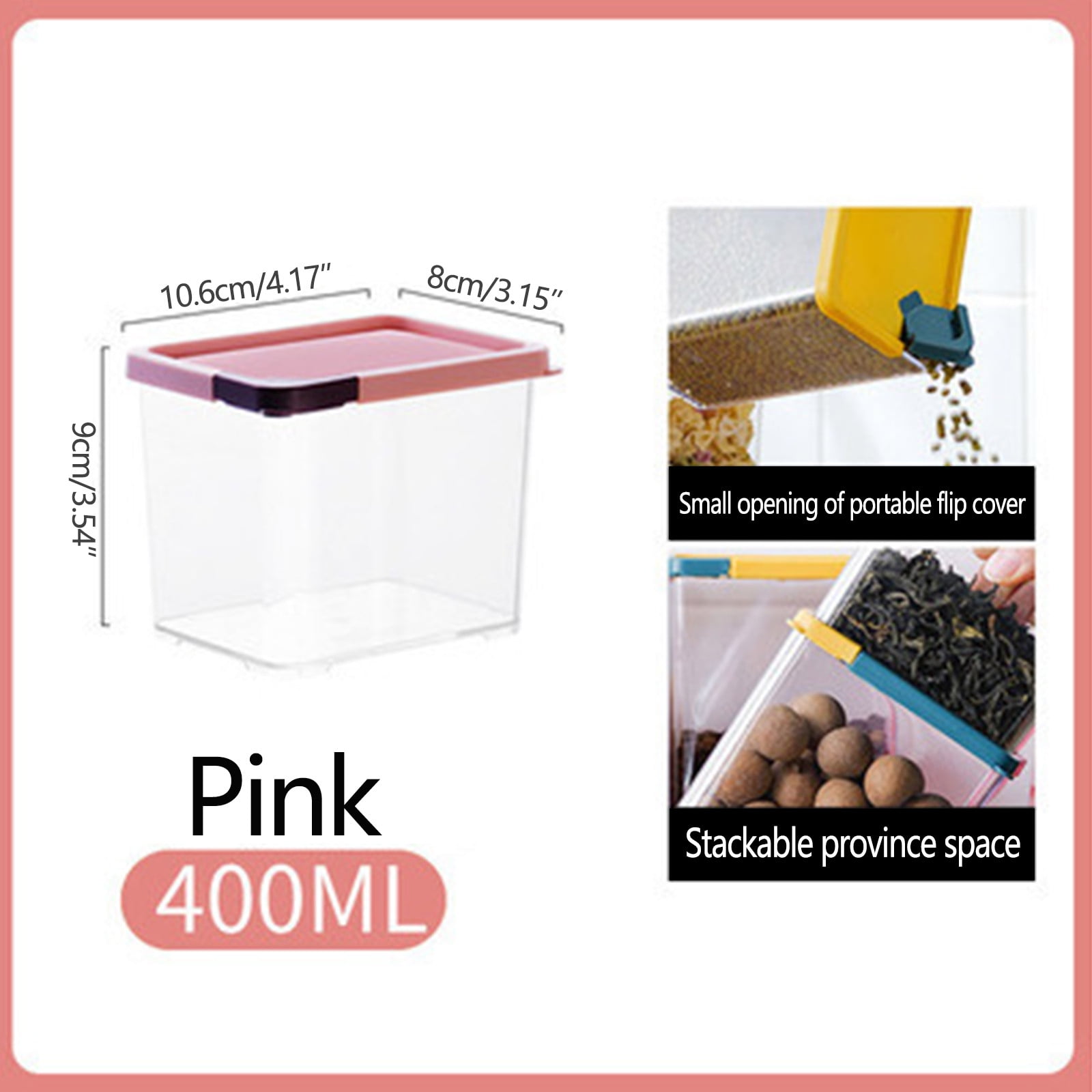 Medium Holiday Clear Stackable Organizer Plastic Storage Container with ...