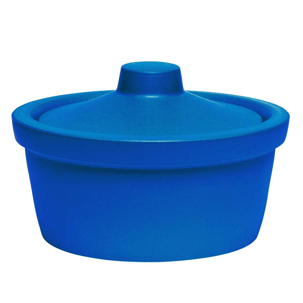 Medium Ice Bucket with Lid (Blue) - 2.5 L Freezer Ice Bucket - Stackable, Lightweight, Leak ...