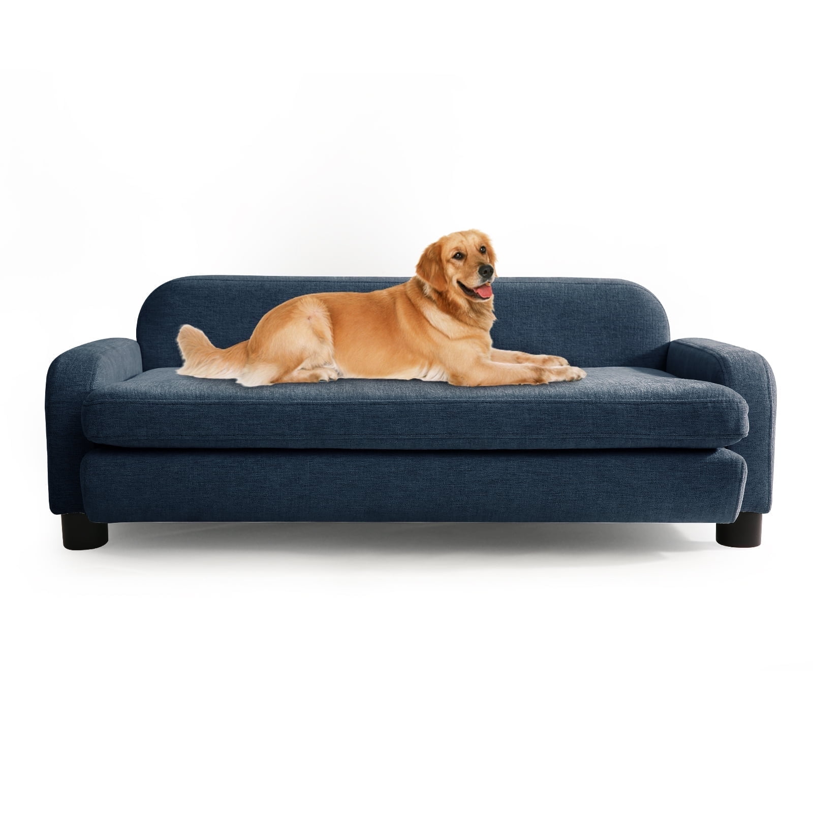 Medium/Large/Small Dog Couch, 35" Wide Pet Sofa for Large and Medium Dogs with Removable ...