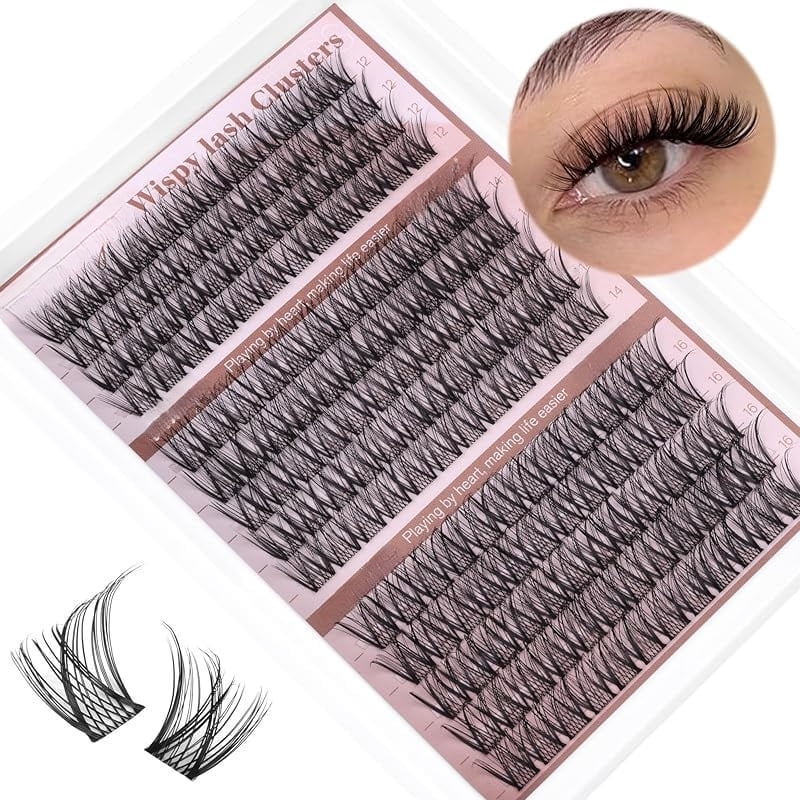 Medium Lash Clusters Short Wispy C Curl Eyelash Clusters 12-16MM ...