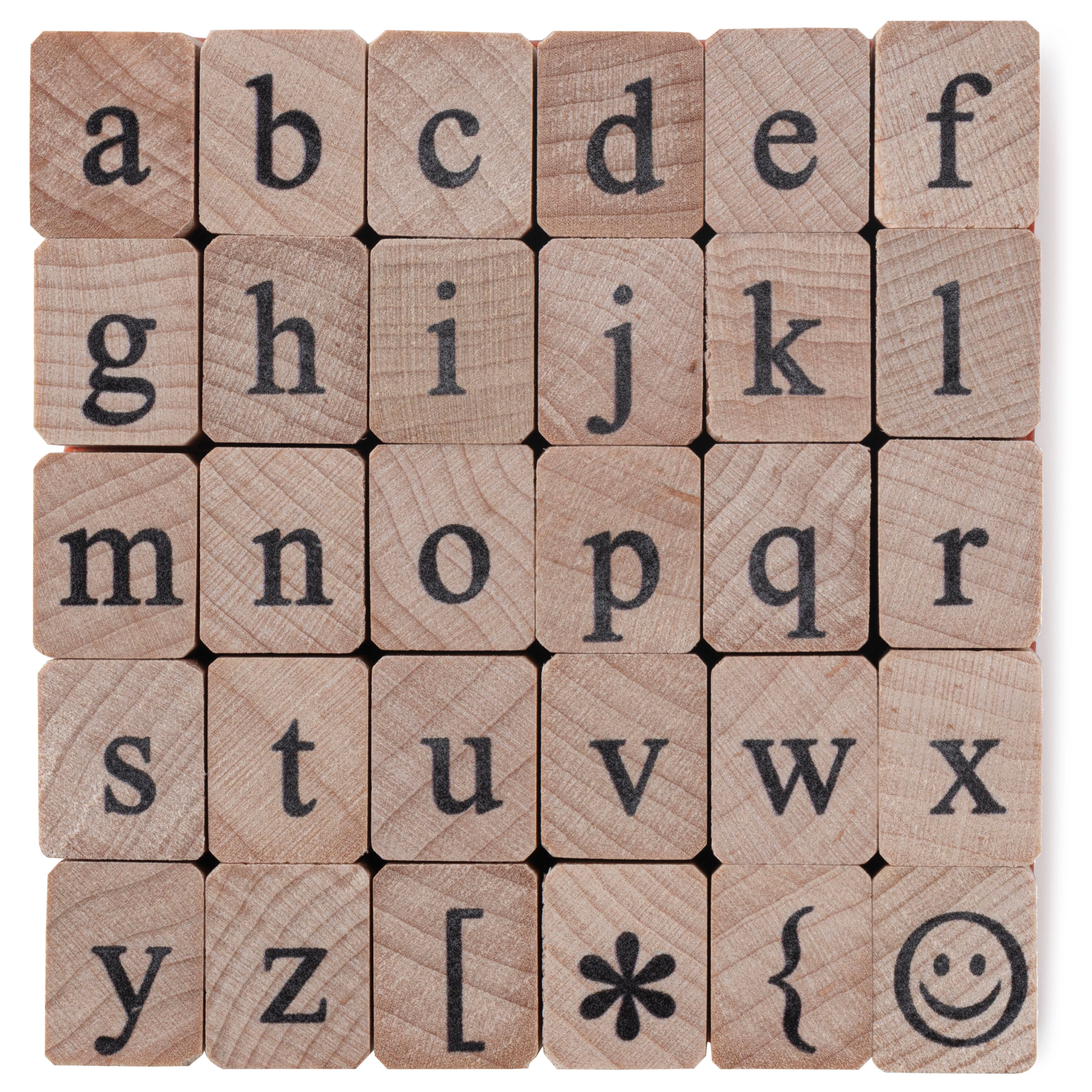 Medium Lowercase Alphabet Wood Stamp Set by Recollections - Walmart.com