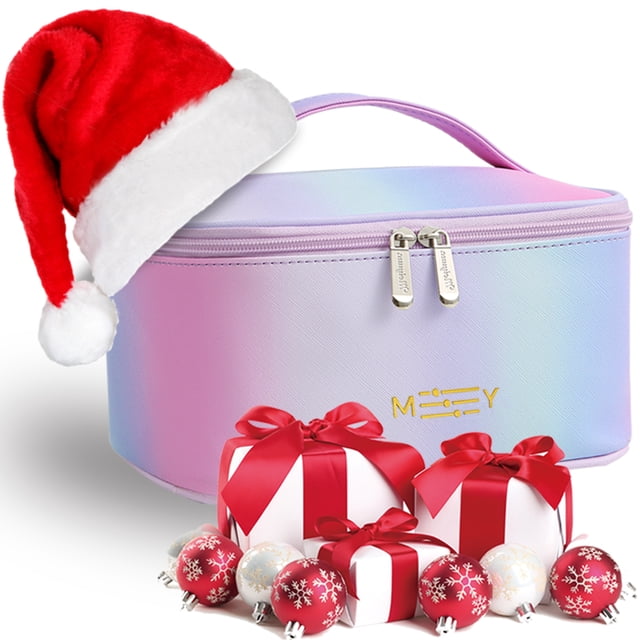 Meiyuuo Gradient Carrying Cosmetic Bag: Medium Travel Case, Rainbow ...