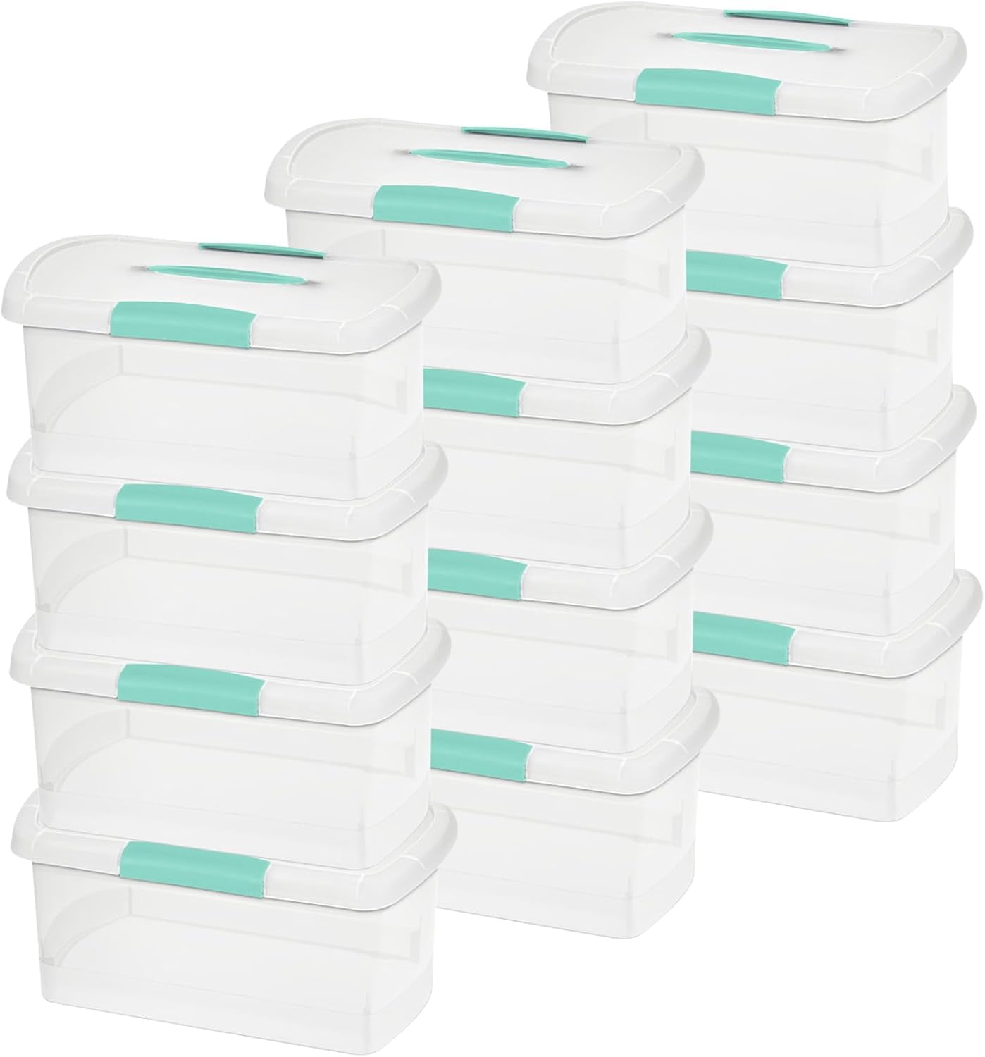 Medium Nesting ShowOffs, Stackable Small Storage Bin with Latching Lid ...
