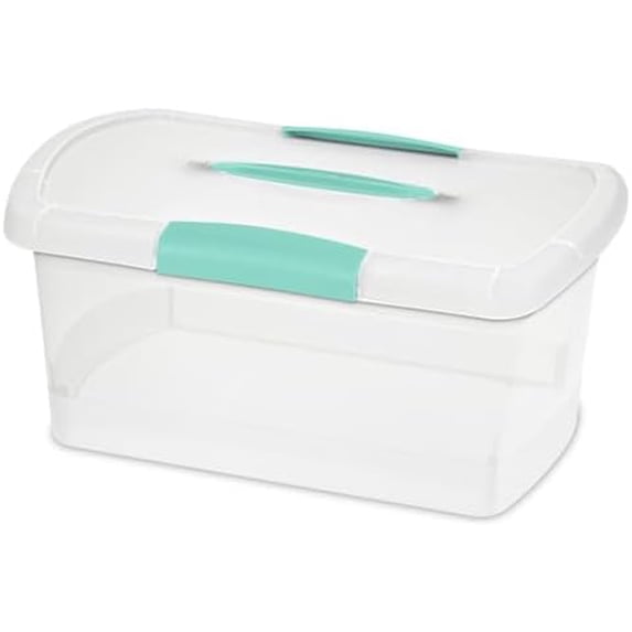 Medium Nesting ShowOffs, Stackable Small Storage Bin with Latching Lid ...