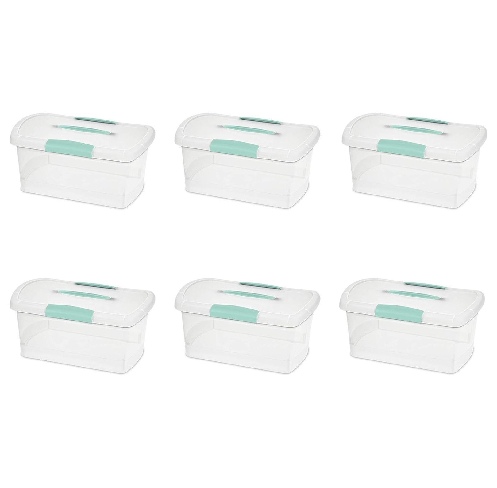 Medium Nesting ShowOffs, Stackable Small Storage Bin with Latching Lid ...