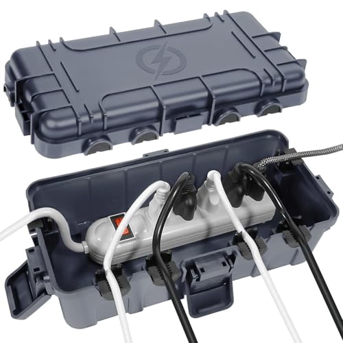 Medium Outdoor Electrical Box (11.6x5.2x4.1 inch), IP54 Waterproof ...