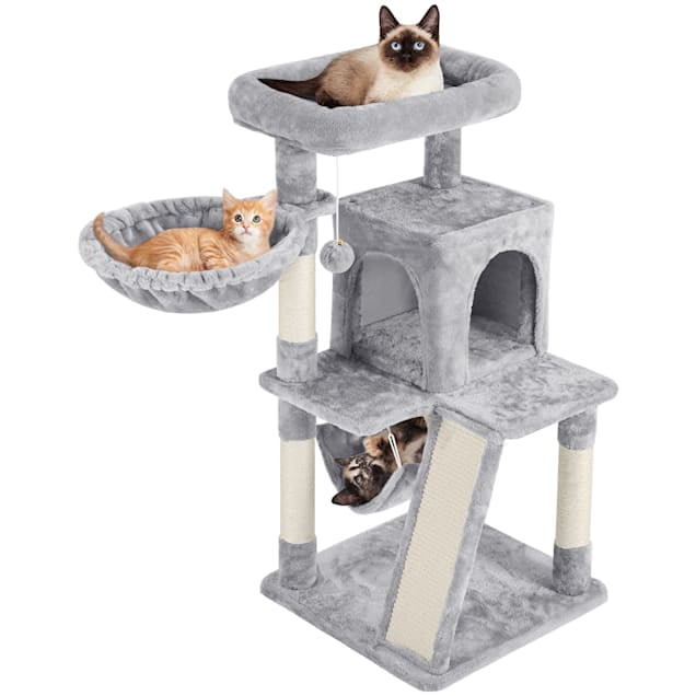 Medium Plush Cat Tree Light Gray, 40 IN - Walmart.com