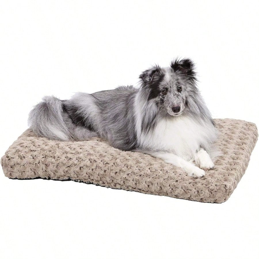 Medium QuietTime Deluxe Mocha Ombre Swirl Plush Pet Bed Machine ...
