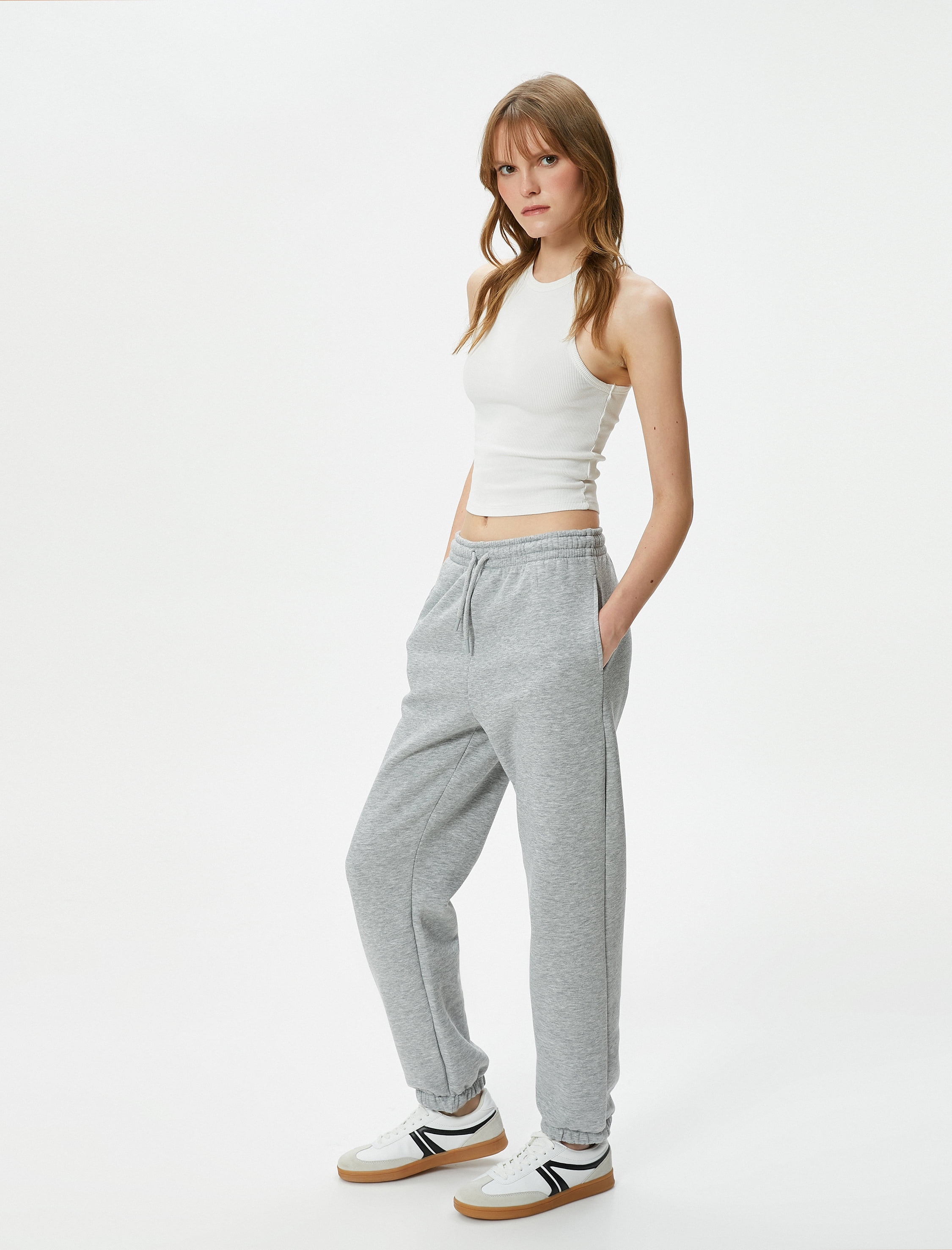 Medium Rise Draestring Jogger Sweatpants - Walmart.com