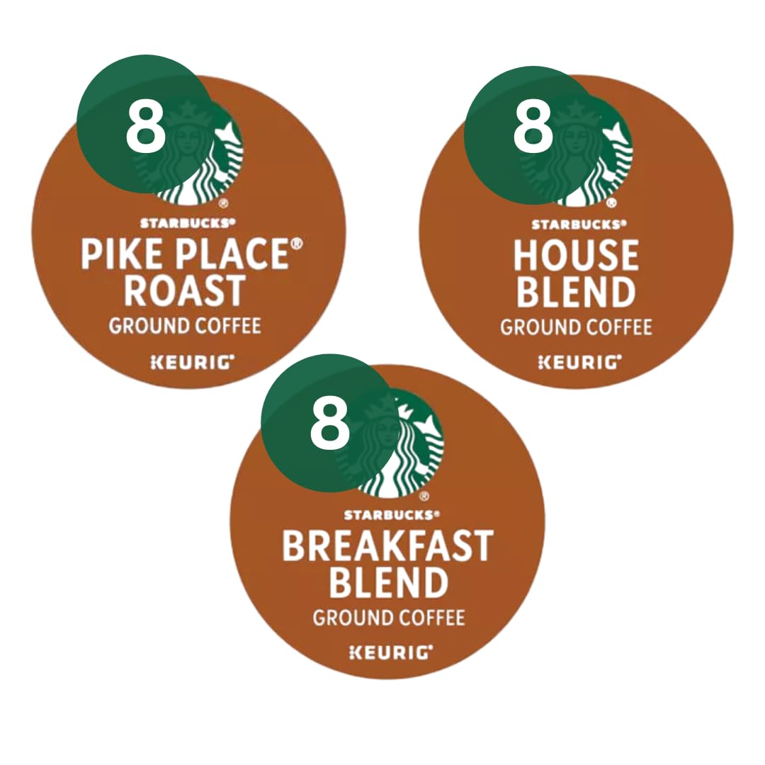 Medium Roast Coffee Variety K-Cups Pods Sampler Includes Starbucks Pike ...