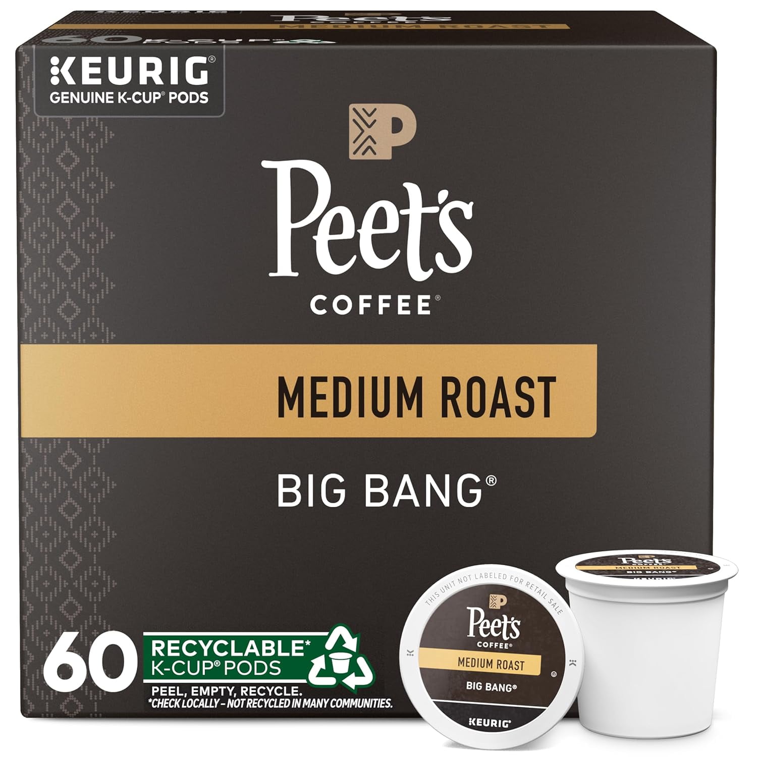 Medium Roast K-Cup Pods for Keurig Brewers - Big Bang 60 Count (6 Boxes ...