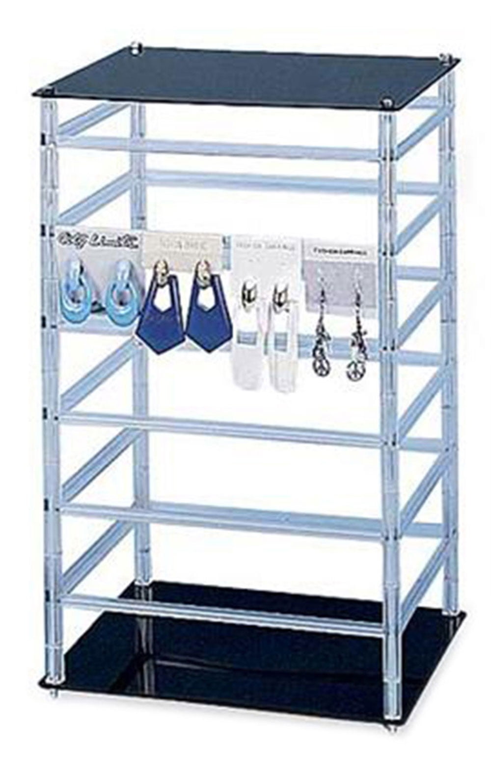 Medium Rotating Jewelry Card Display - 10"W x 10"L x 17"H - Holds 96 2 ...