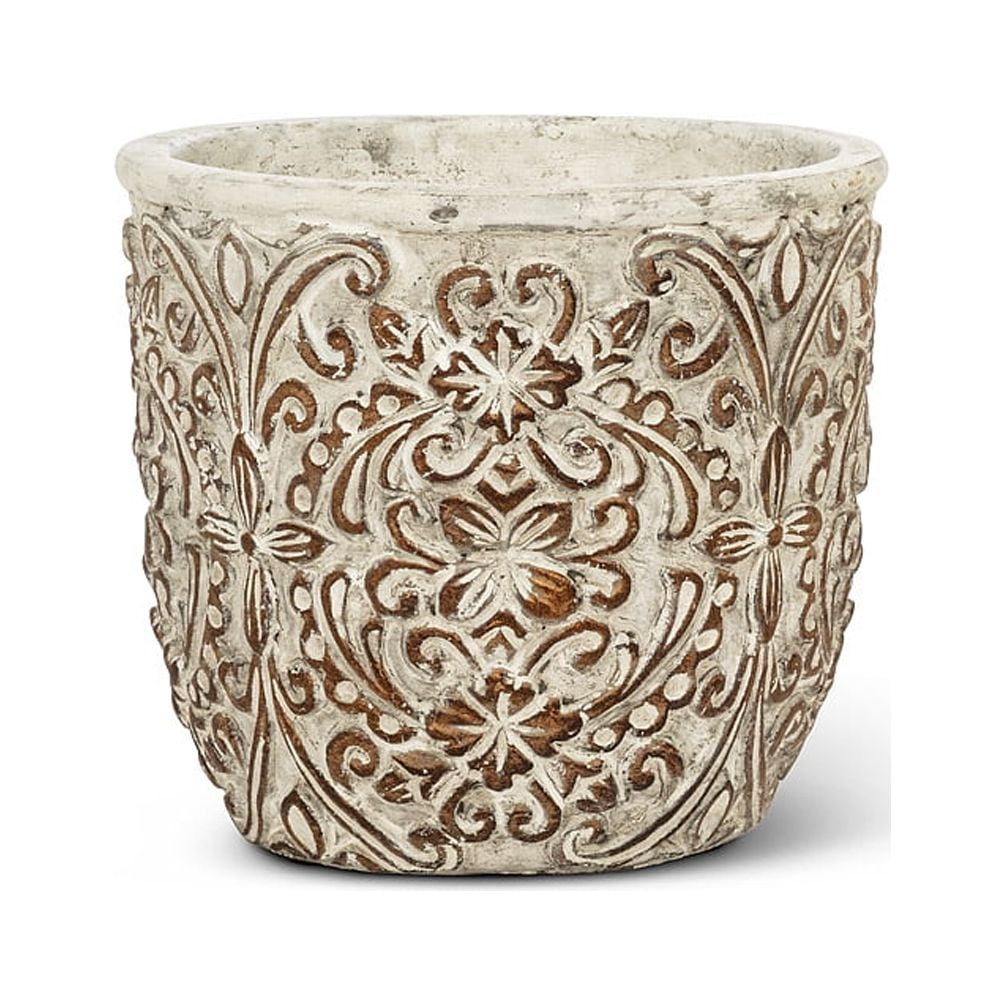 Medium Round Embossed Planter - Walmart.com