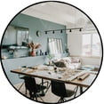 Medium Round Wall Mirror 30 Inch Silver Frame for Bathroom Entryway ...