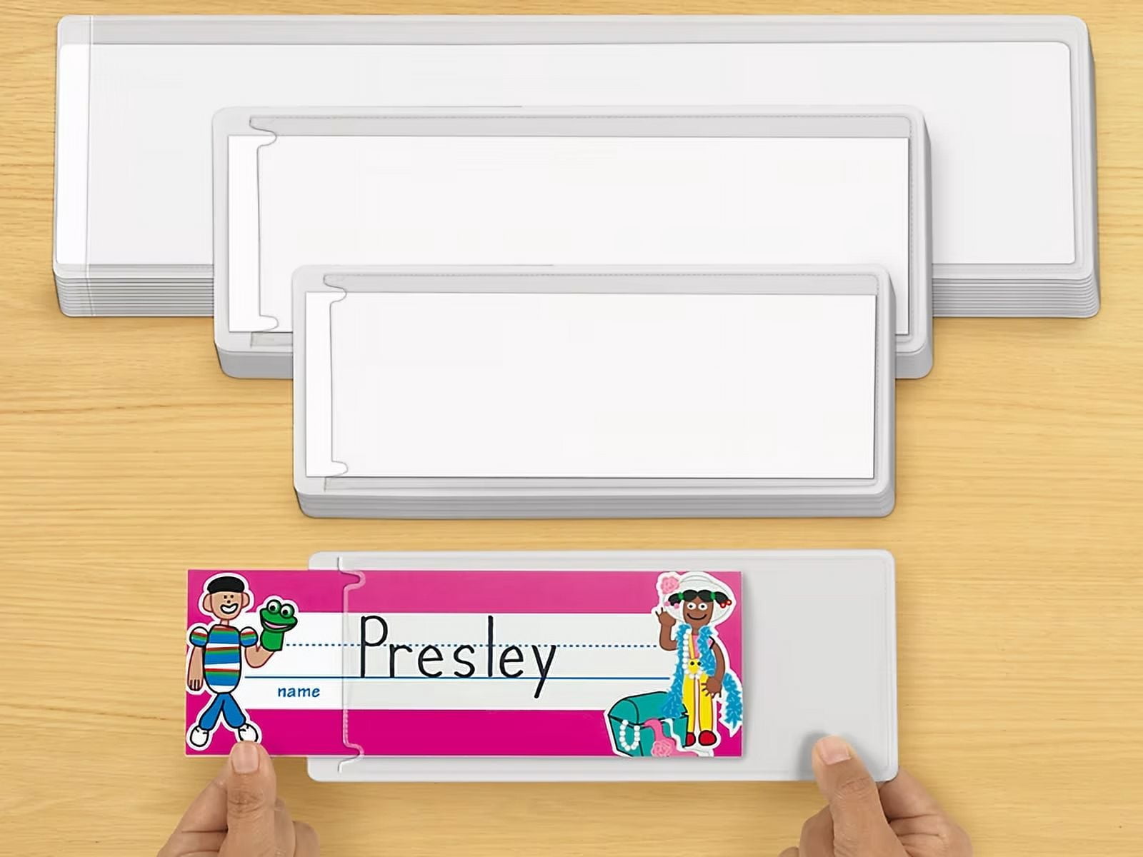 Medium Self-Adhesive Nameplate Sleeves (4" x 12 1/4") - Set of 12 ...