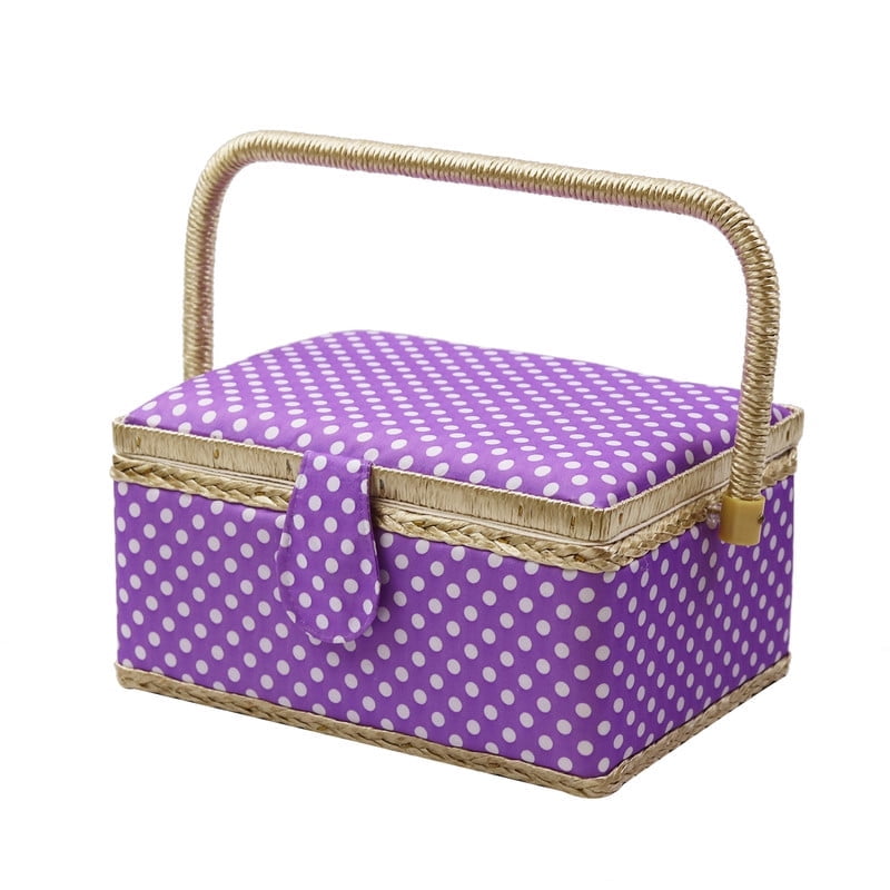 Medium Sewing Box with Kit Accessories Sewing Basket Organizer with ...