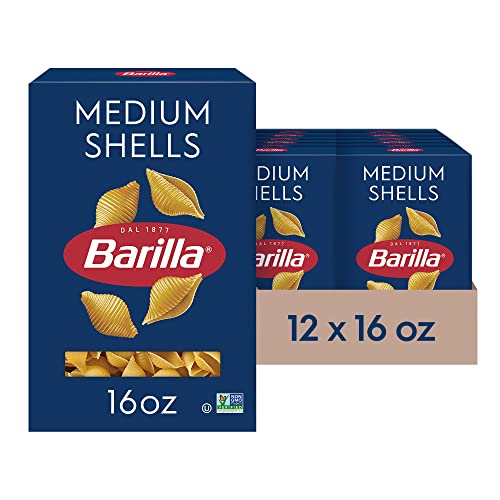 Barilla Medium Shells Pasta, 16 oz. Box (Pack of 12) - Non-GMO Pasta ...
