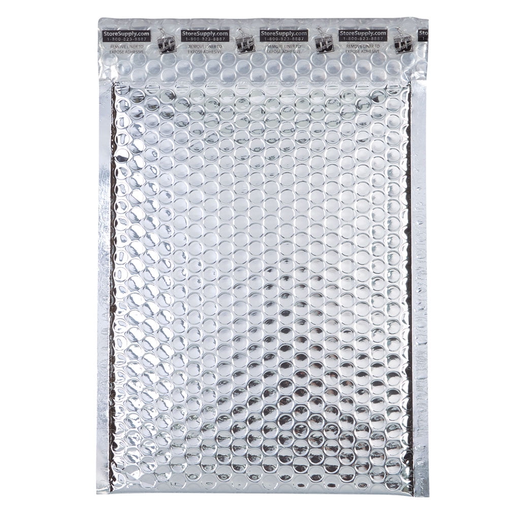 Medium Silver Glamour Bubble Mailers - Pack of 100 - Walmart.com