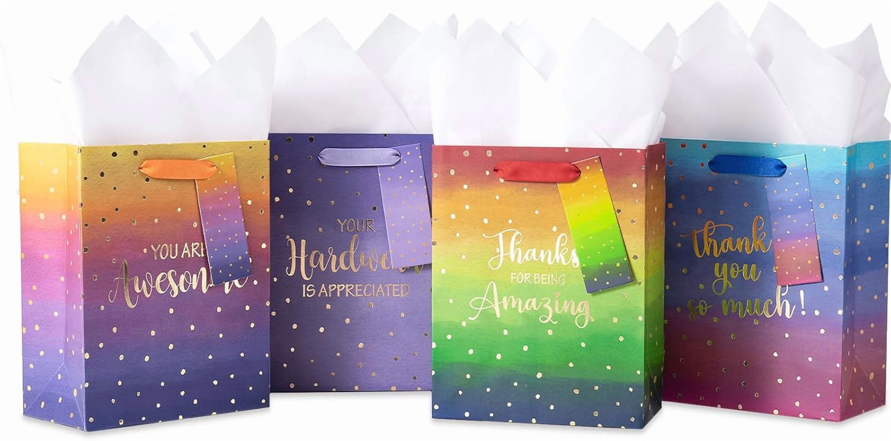 Medium Size Gift Bags, Employee Appreciation Thanks Pattern Gift Bag ...