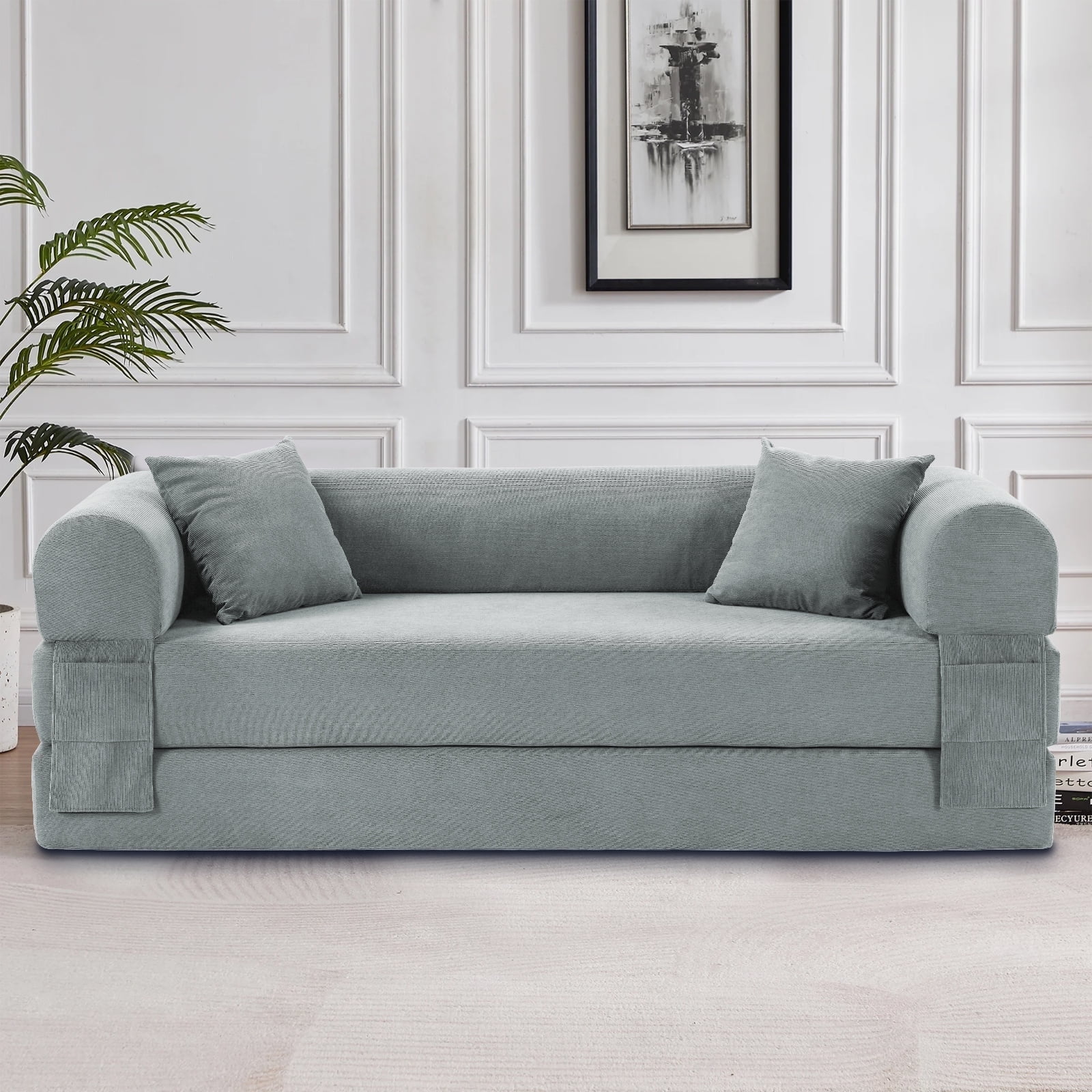 Medium Size Lgray Light luxury sit/lie convertible compression sofa bed ...