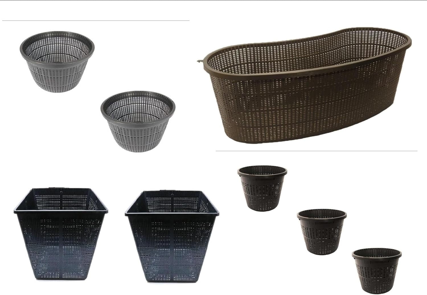 Medium Sized Plastic Mesh Aquatic Pond Planting Baskets Combo Pack ...