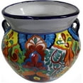 Medium-Sized Rainbow Mexican Colors Talavera Ceramic Garden Pot ...