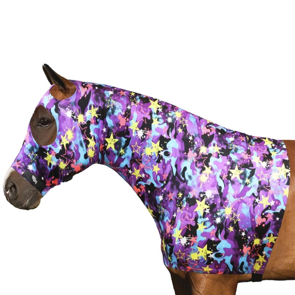 Medium Sleazy Sleepwear Stretch Solid Hood For Horse Cosmic Camo ...