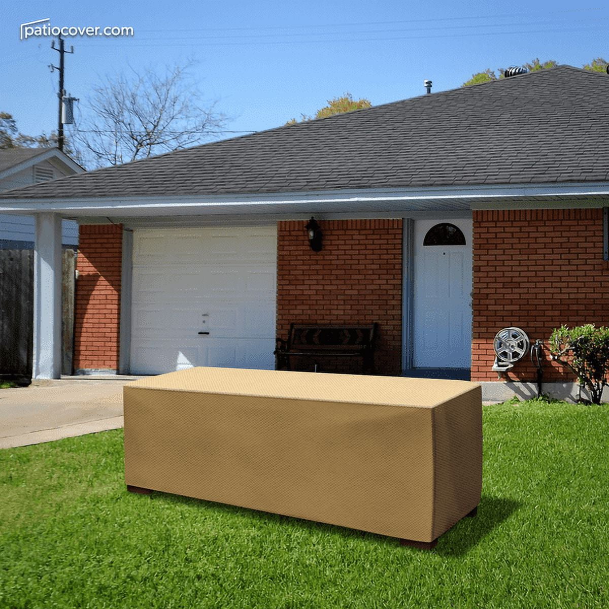 Medium Slim Outdoor Ottoman or Coffee Table Cover - Outdoor Rectangle ...