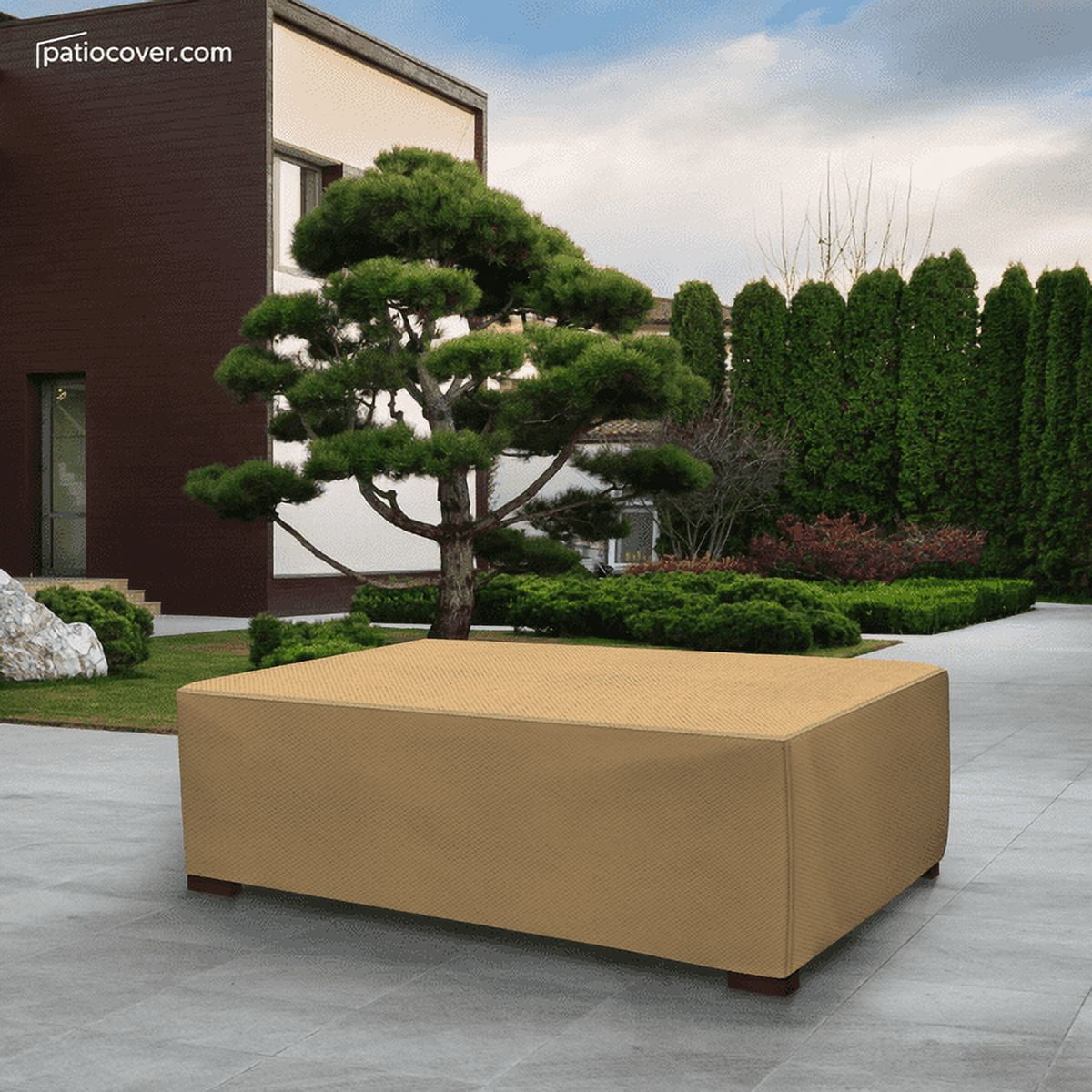 Medium Slim Outdoor Ottoman or Coffee Table Cover - Outdoor Square ...