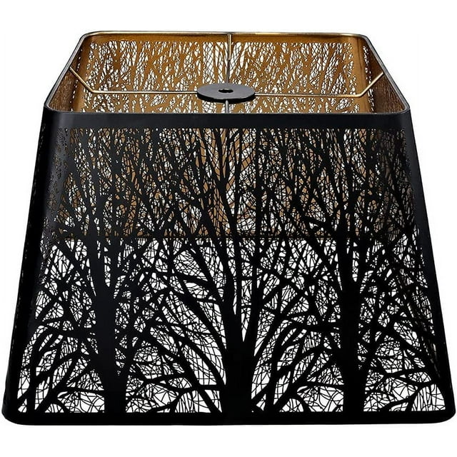 Medium Square Lamp Shades, Metal Lampshade with Pattern of Trees for ...