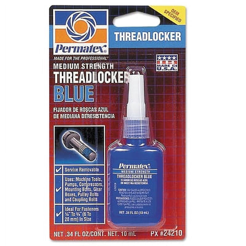 Medium Strength Blue Threadlockers, 10 Ml, 3/4 In Thread, Blue | Bundle ...