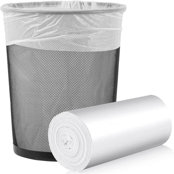 120 Count 8 Gallon Trash Bags Unscented - Thick Clear Medium Garbage ...