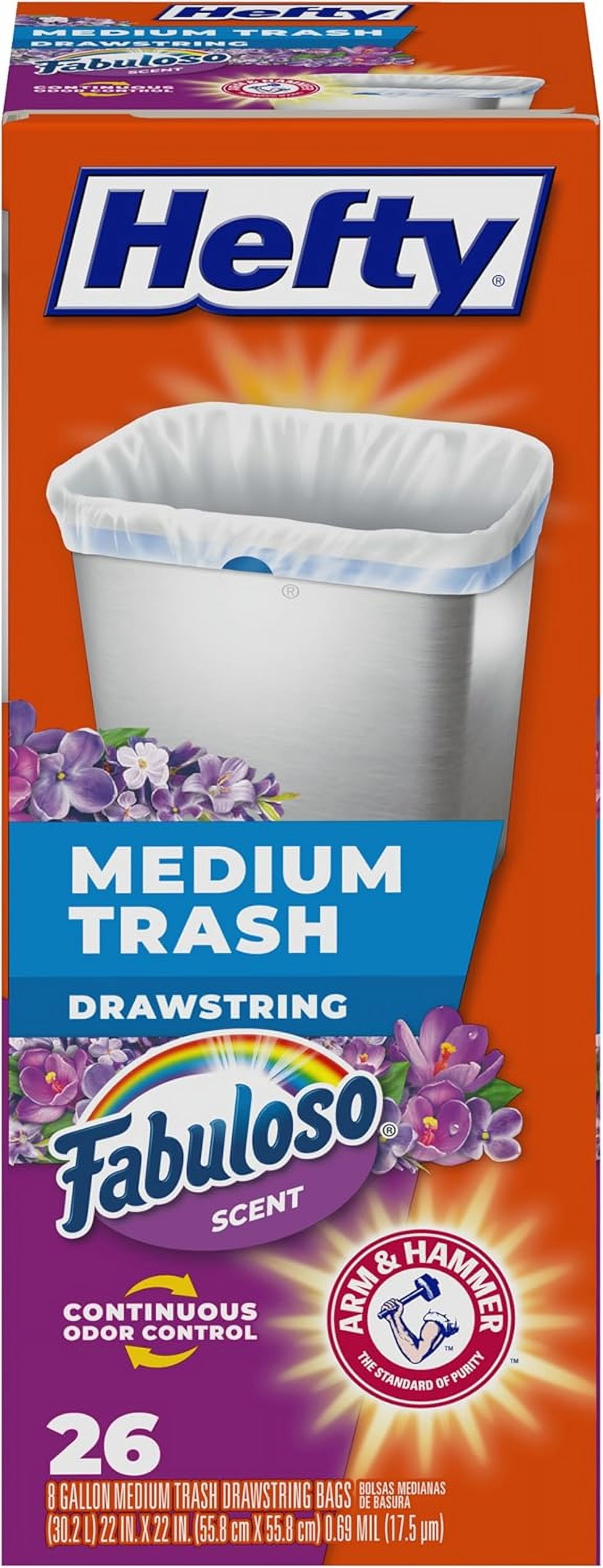 Medium Trash Bags, Fabuloso Scent, 8 Gallon, 26 Count - Walmart.com