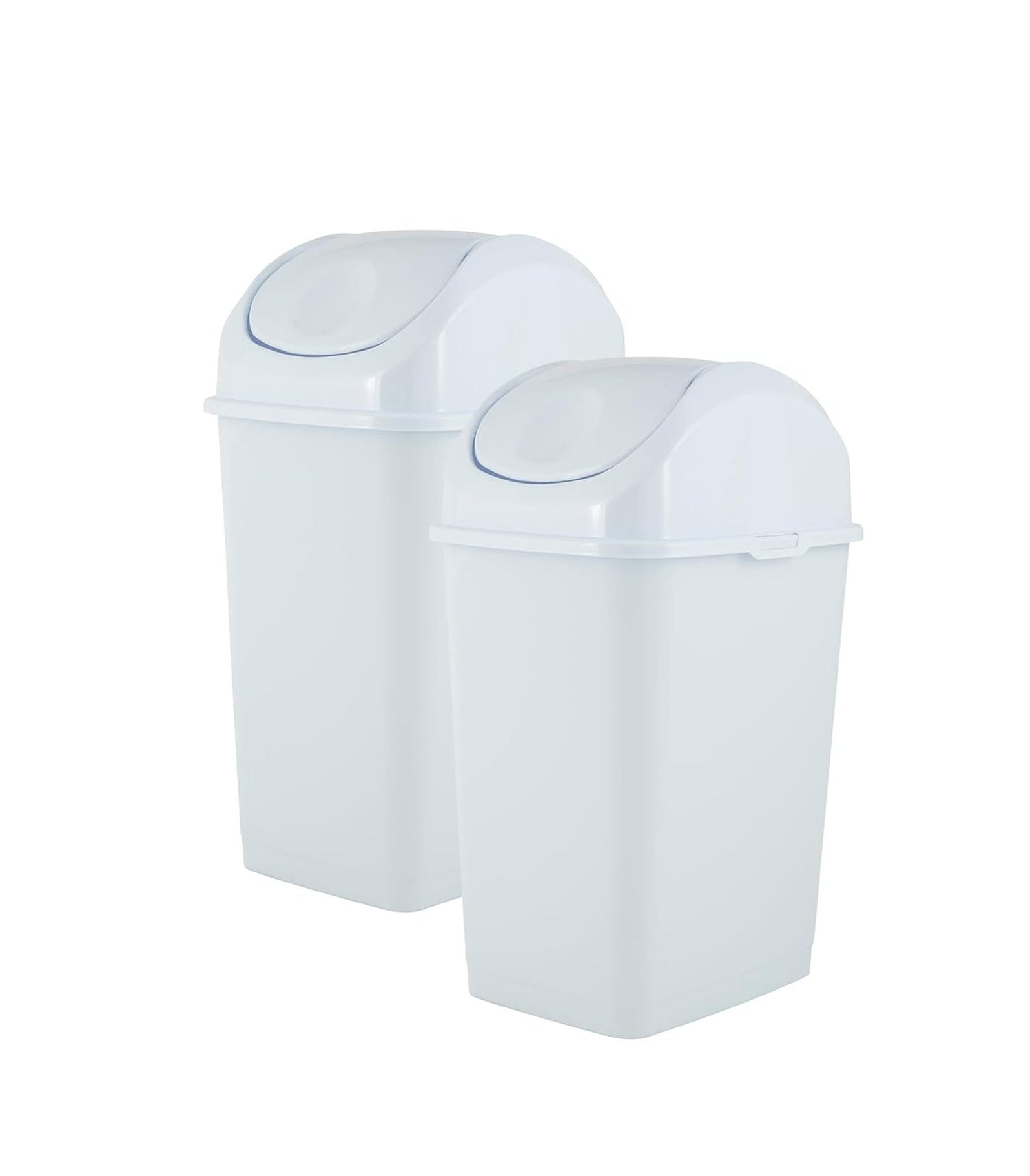 Medium Trash Can with Lid 4.5 Gallon Plastic Top Garbage Can Slim Waste ...